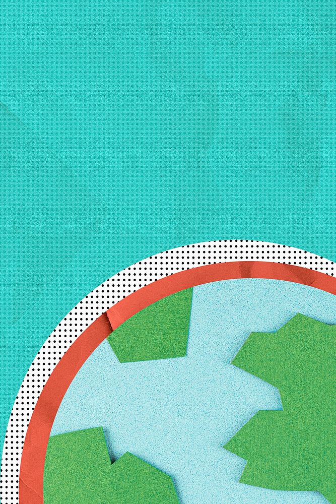 Paper craft planet earth on a green | Free Photo - rawpixel