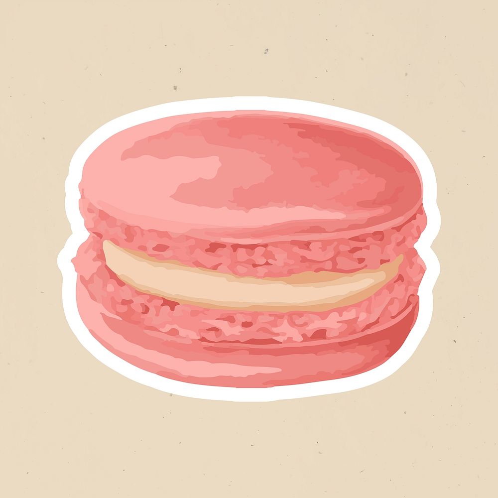 Vectorized hand drawn pink macaron | Free Vector - rawpixel
