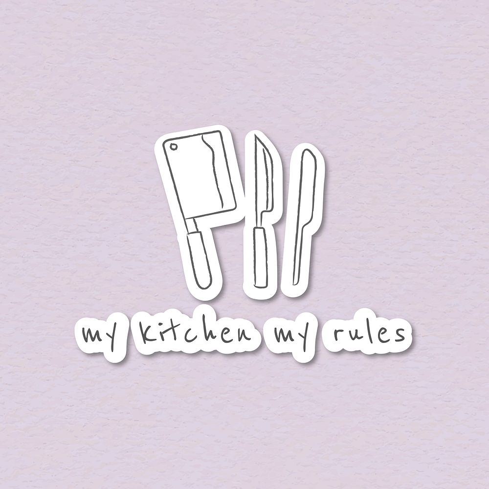 Set of knives sticker vector | Free Vector - rawpixel