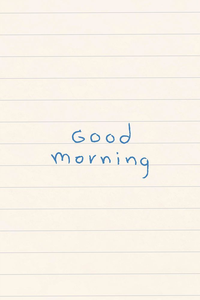 Stylish good morning word on lined | Premium Vector - rawpixel