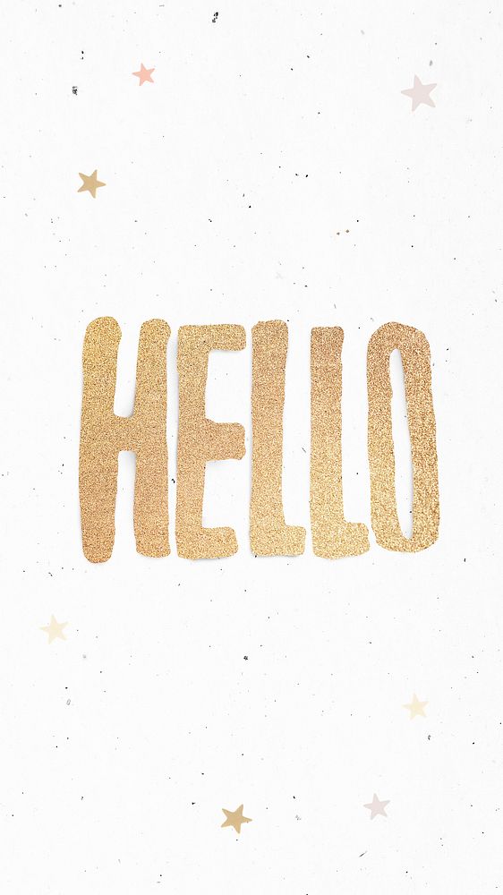 Handwriting gold hello greeting word | Free Photo - rawpixel
