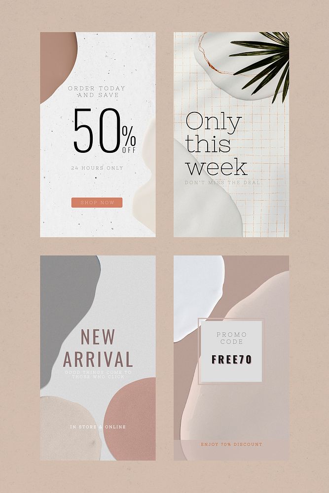 Fashion sale template collection vector | Premium Vector - rawpixel