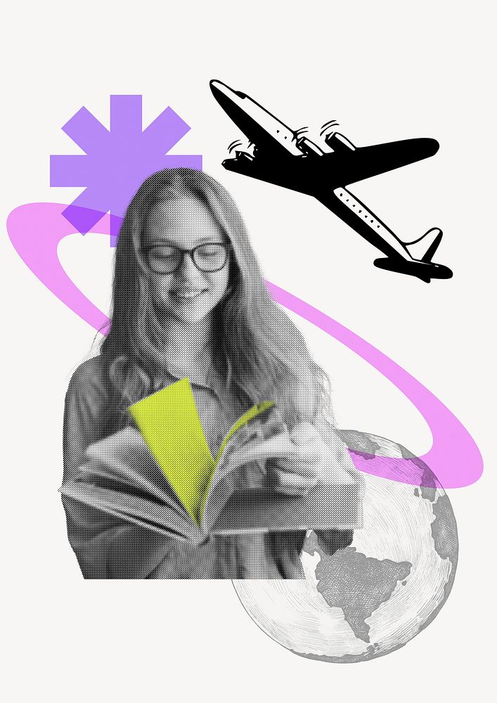 Exchange student illustration, colorful education | Premium Photo ...