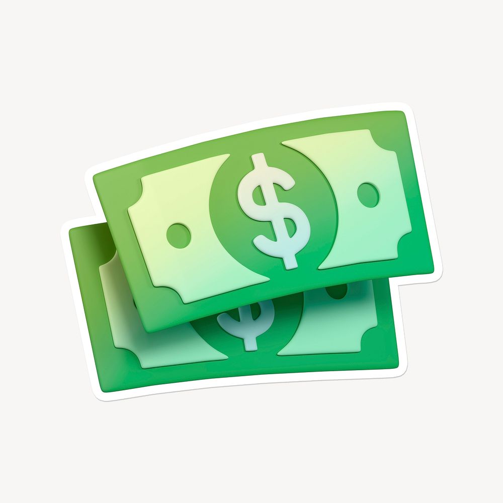 Dollar bills, money, 3D gradient | Free Photo - rawpixel
