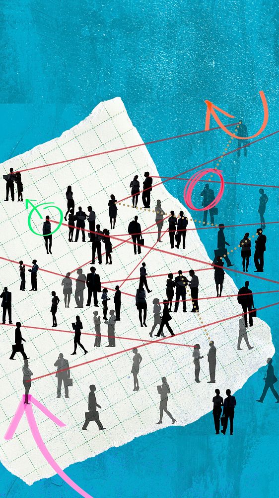 Business phone wallpaper background, blue | Premium Photo Illustration ...