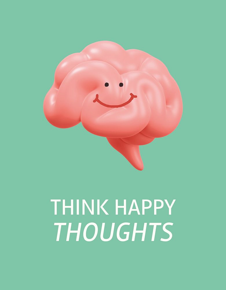 Think happy thoughts flyer template, | Free PSD Template - rawpixel