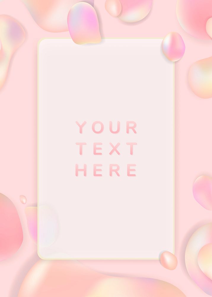 Blank bubbly card design vector | Premium Vector - rawpixel