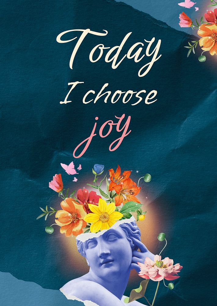 Positive quote poster template, surreal | Premium Vector Template ...