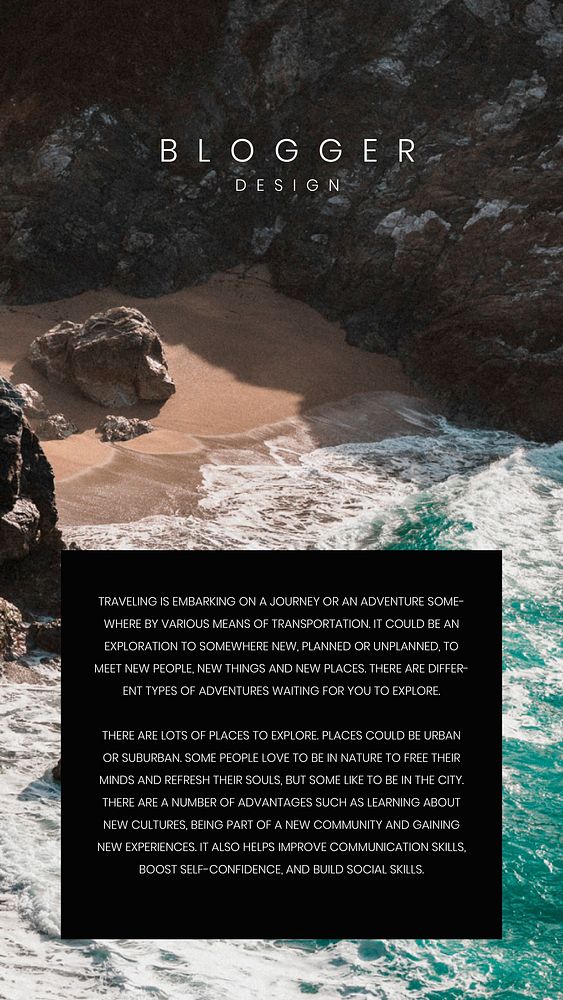 Travel blogger social story template | Premium Vector Template - rawpixel