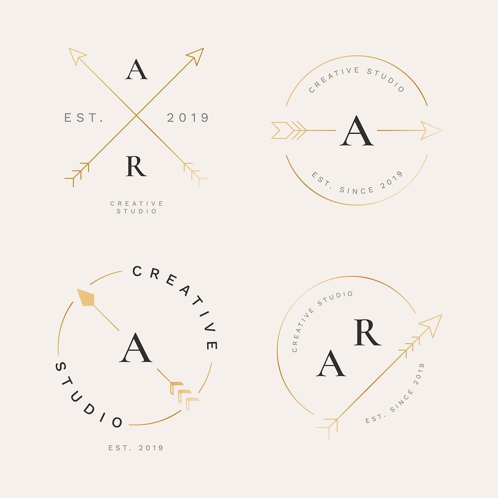 Branding arrow badge design collection | Free Vector - rawpixel