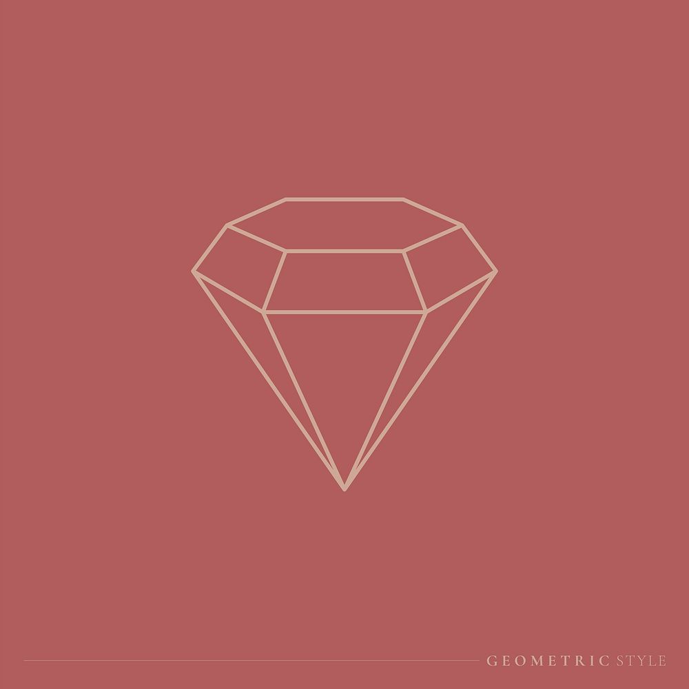 Linear geometric diamond design vector | Free Vector - rawpixel