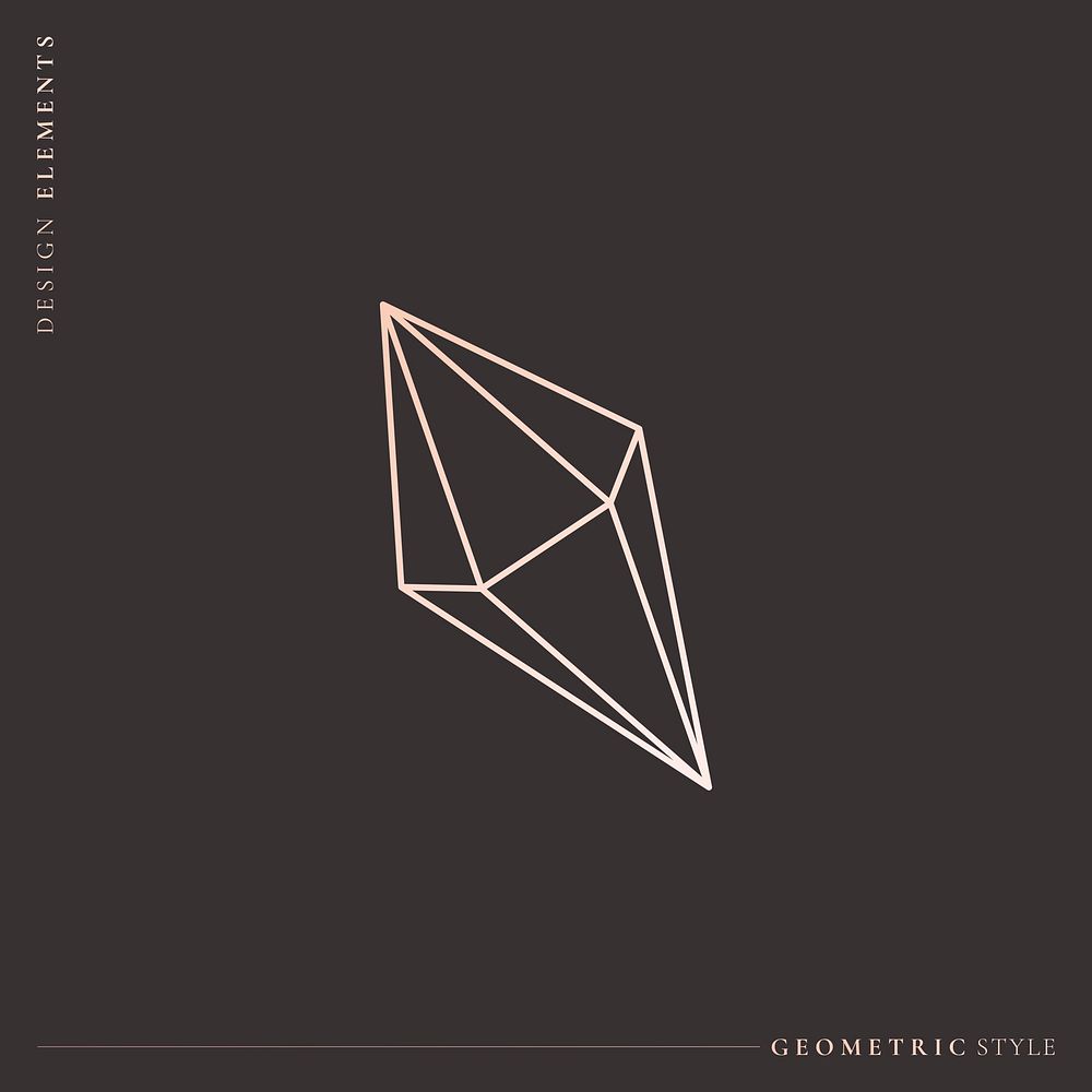 Linear geometric diamond design vector | Free Vector - rawpixel