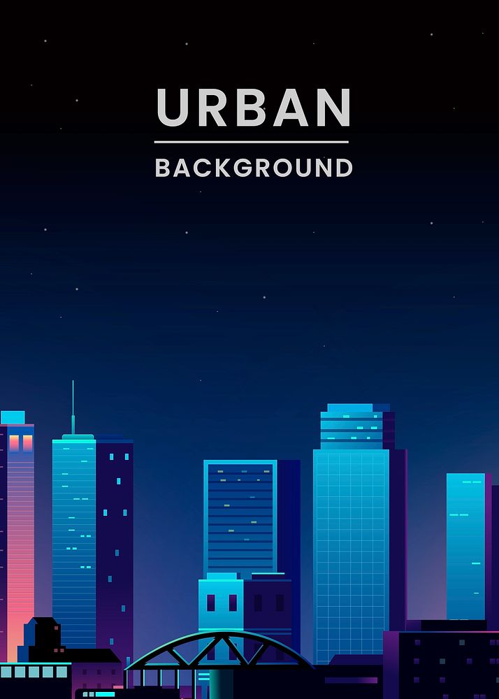 Urban scene at night background | Premium Vector - rawpixel