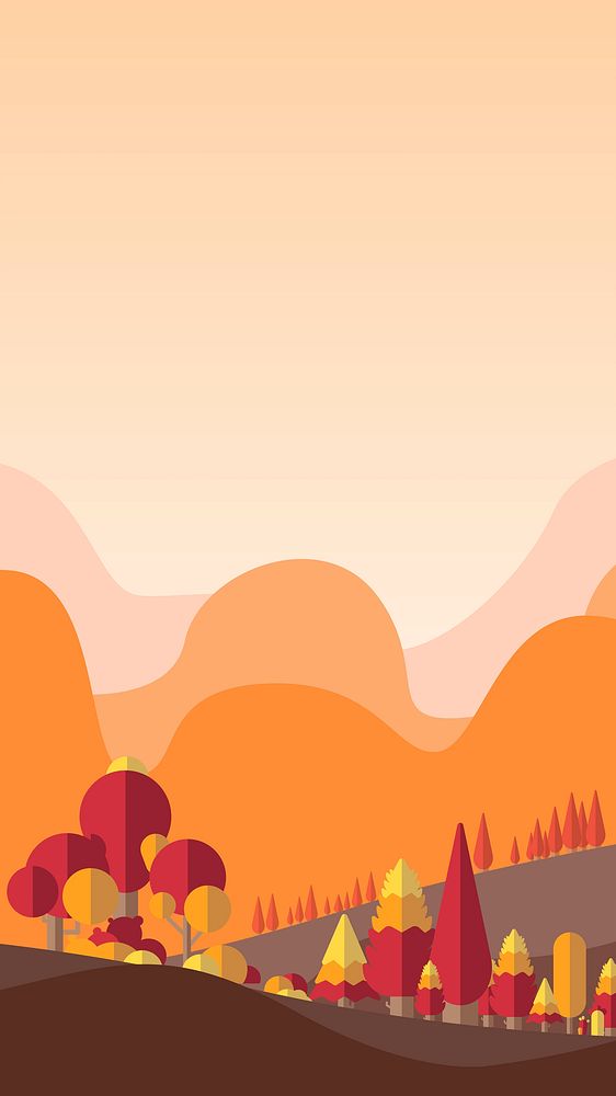 Orange botany flat forest vector | Premium Vector Illustration - rawpixel