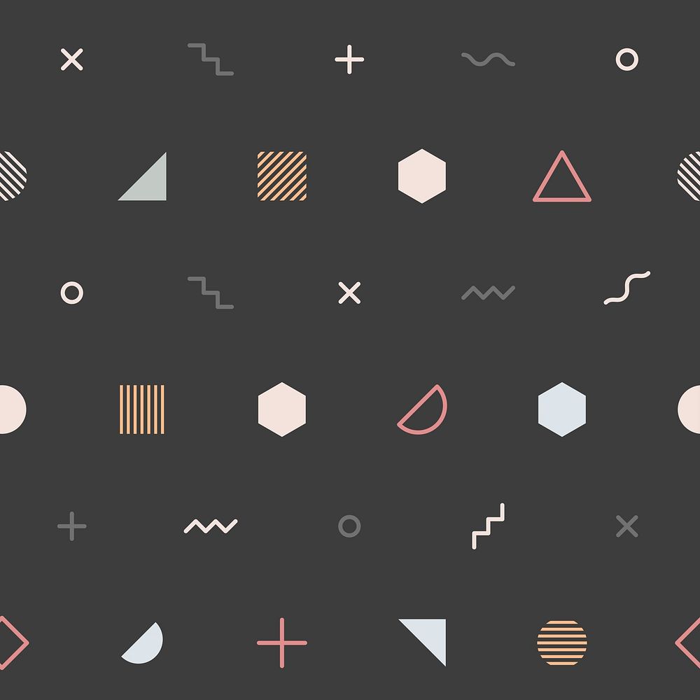 Black Memphis pattern wallpaper vector | Premium Vector - rawpixel