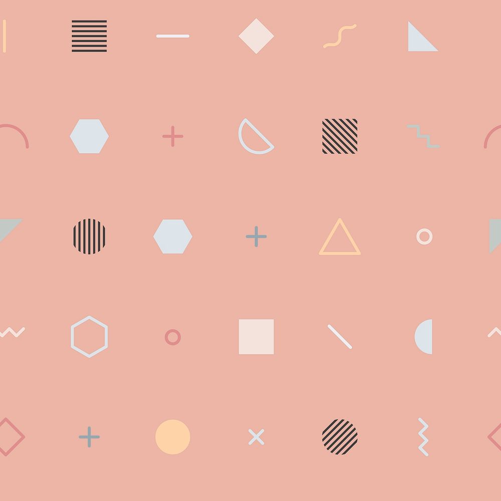 Pink Memphis pattern wallpaper vector | Premium Vector - rawpixel