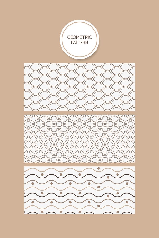 Seamless geometric pattern vector set | Premium Vector - rawpixel