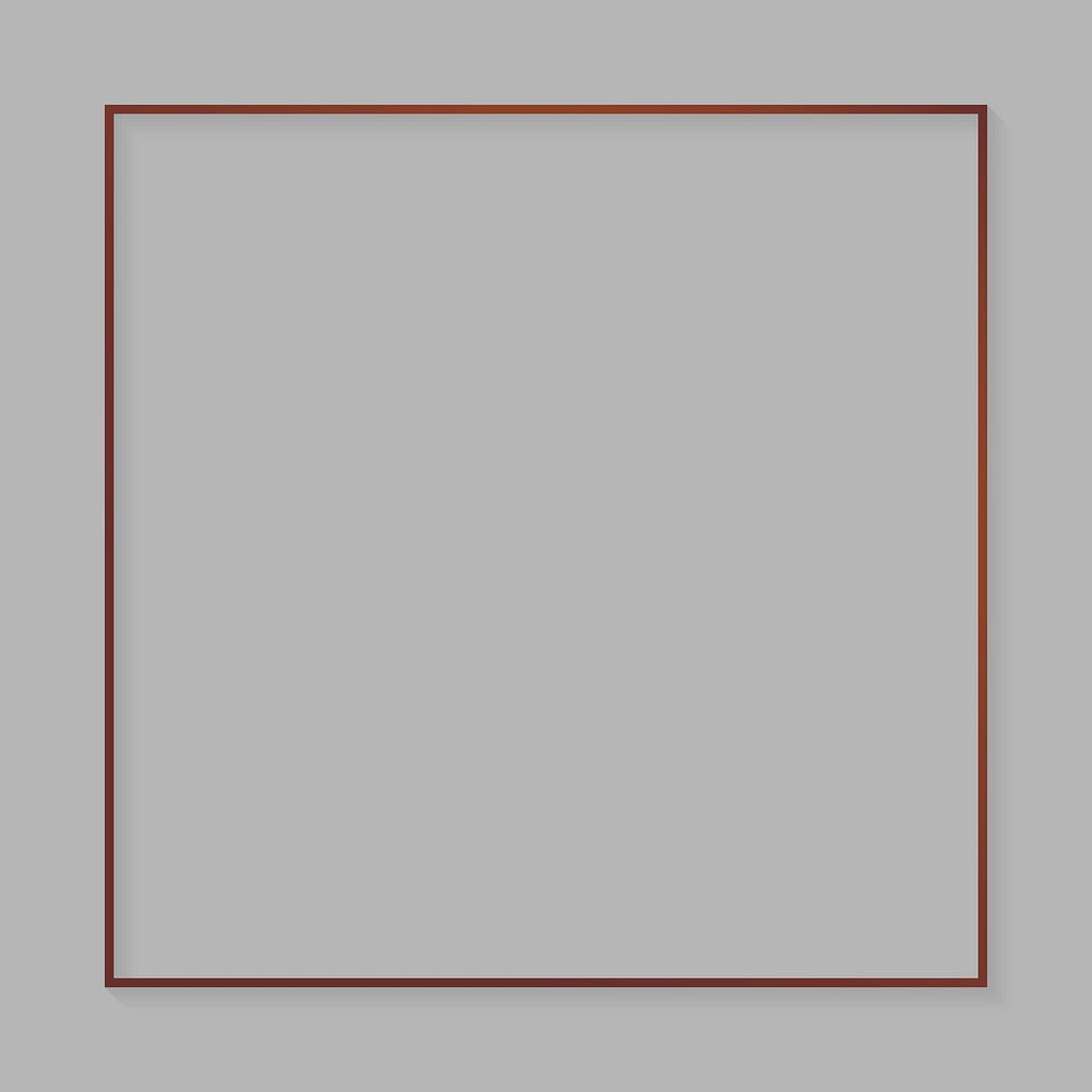 Square bronze frame on gray | Free Vector - rawpixel