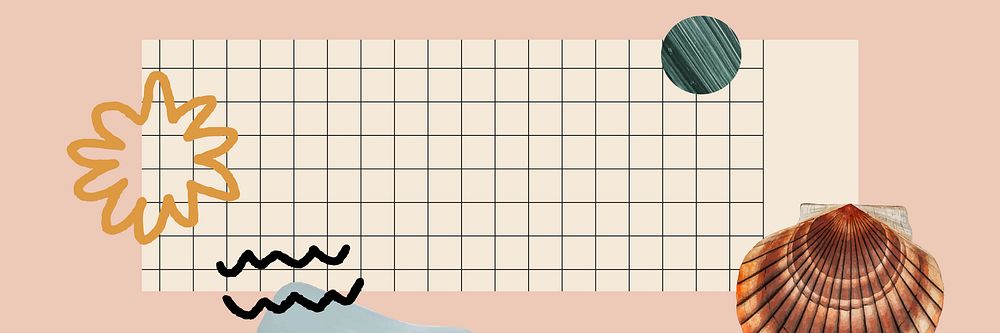 Clam shell pattern on grid | Premium Vector - rawpixel