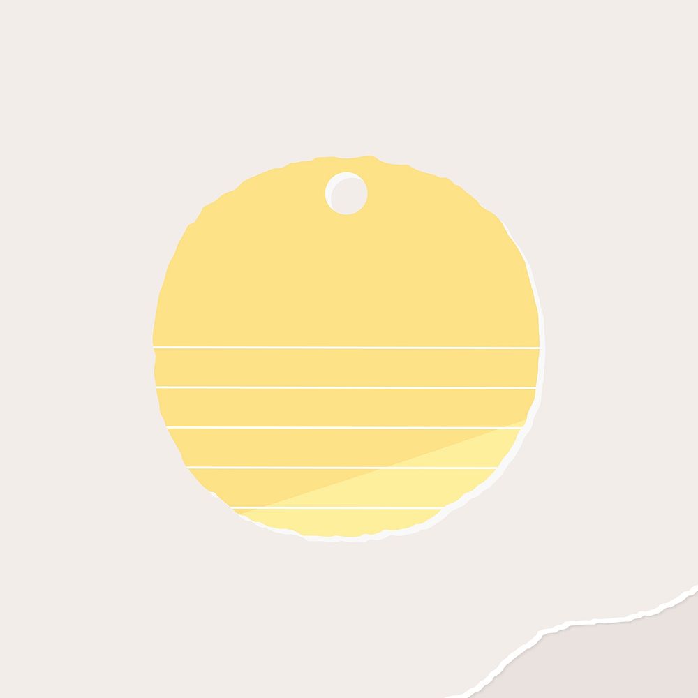 Blank yellow round paper note | Free Vector - rawpixel