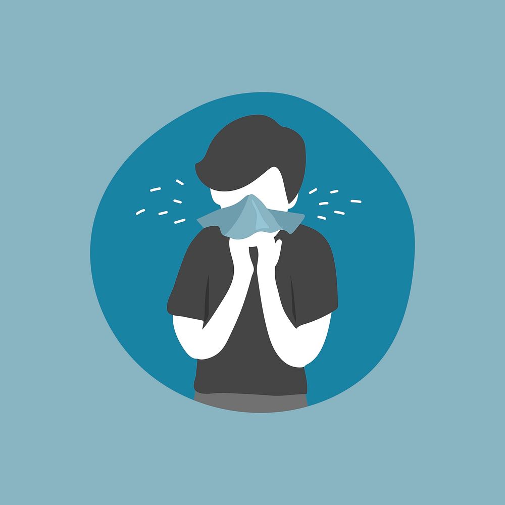 Man infected with covid 19 | Free Vector Illustration - rawpixel