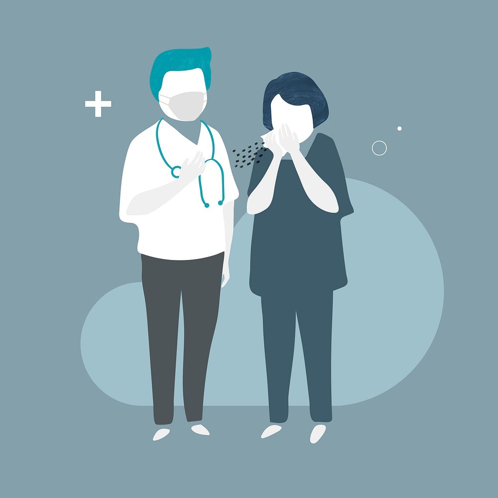 Doctor and a patient characters | Free Vector Illustration - rawpixel