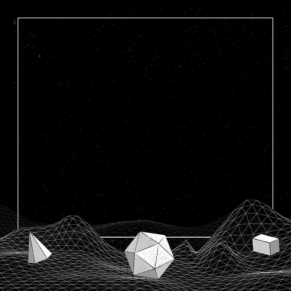 Gray geometric shapes on a wireframe | Free Vector - rawpixel