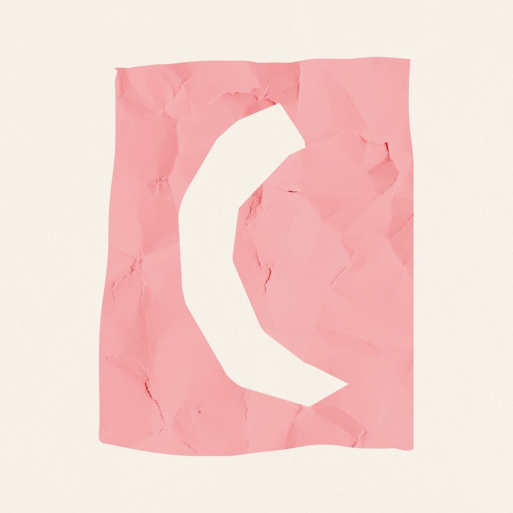 Parentheses sign paper cut symbol | Free PSD - rawpixel