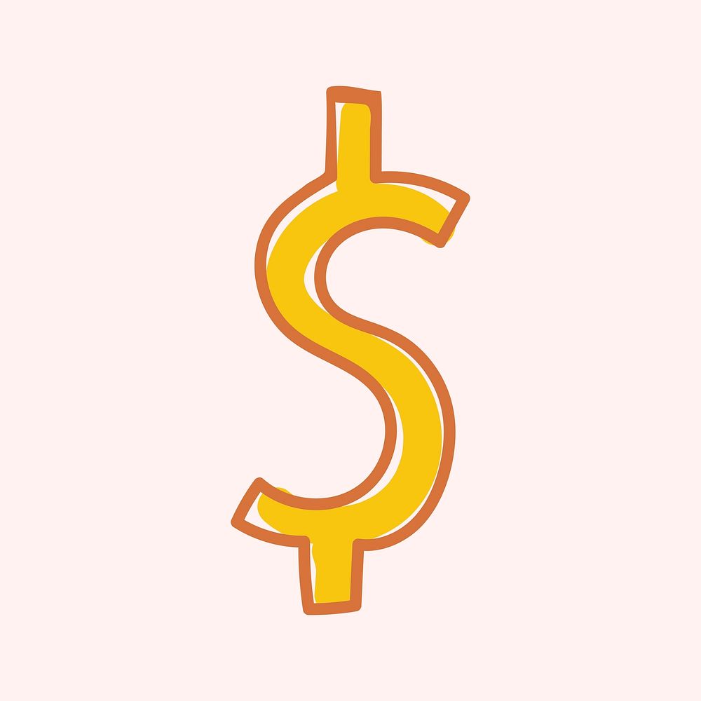 Symbol dollar sign vector doodle | Free Vector - rawpixel