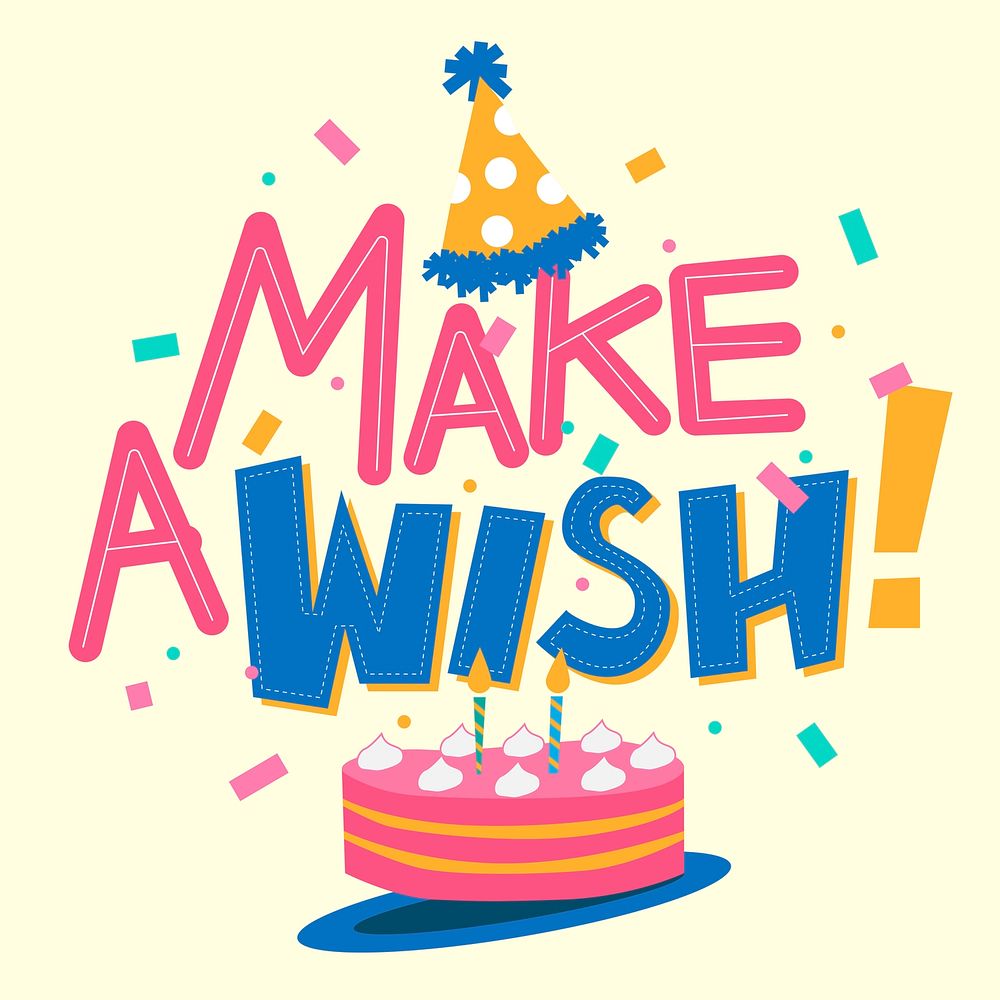 Make A Wish Birthday Party Premium Vector Rawpixel