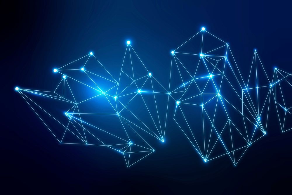Abstract digital network vector blue | Premium Vector - rawpixel