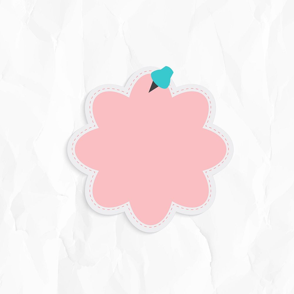 Pink bubble shaped reminder note | Free Vector - rawpixel