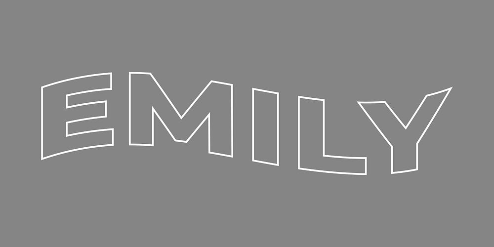 Emily word collage element, outlined | Premium Vector - rawpixel