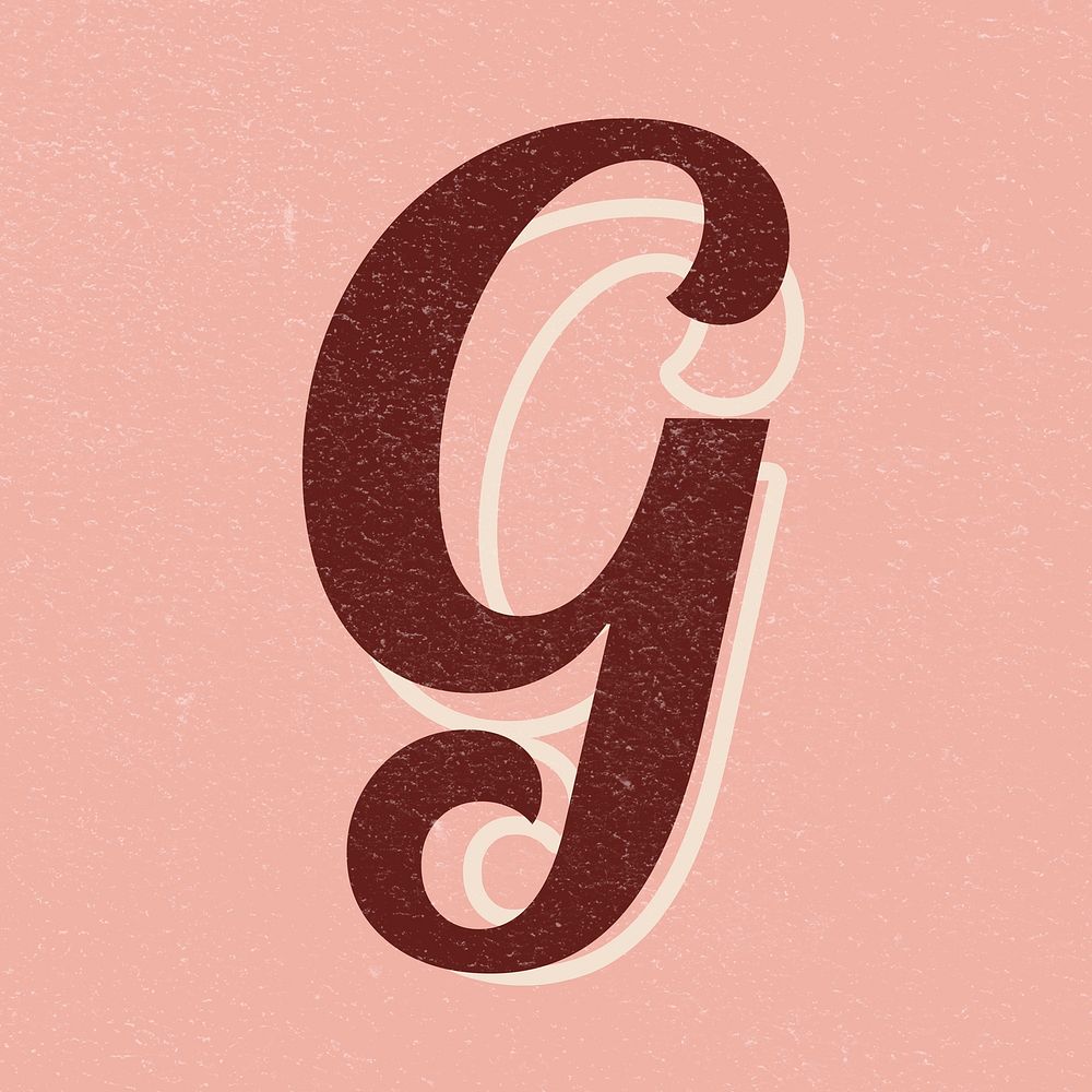 Alphabet letter G vintage handwriting | Free PSD - rawpixel