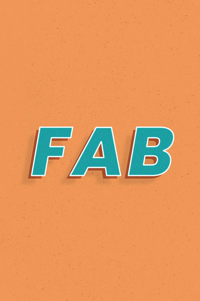Retro fab word bold text | Free Photo - rawpixel
