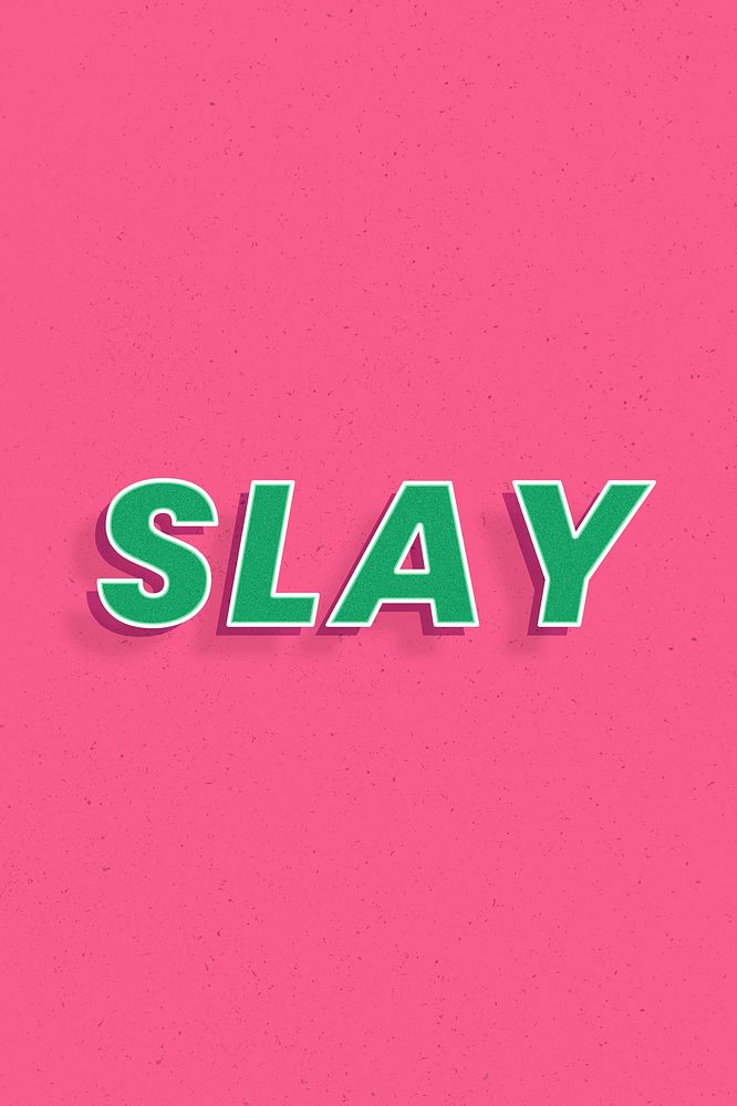 Retro slay word bold text | Free Photo - rawpixel