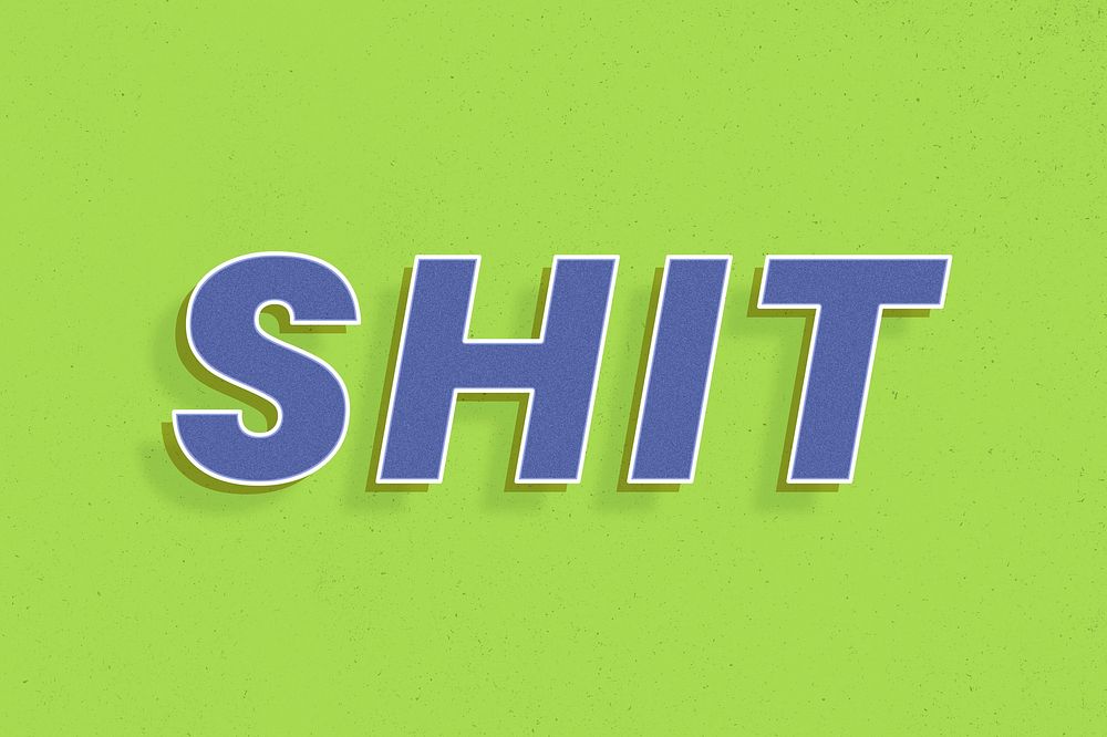 Shit word retro 3d effect | Free Photo - rawpixel