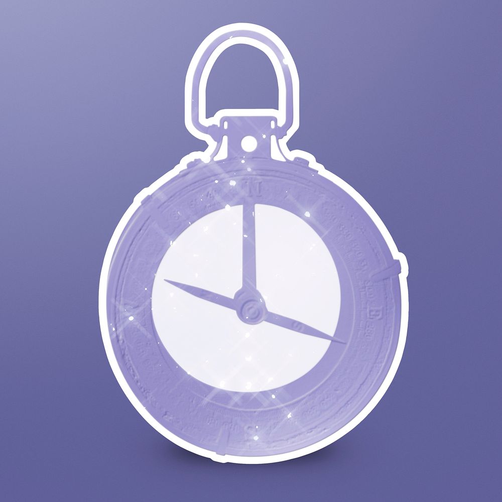 Pastel purple compass mockup on a purple | Premium PSD - rawpixel