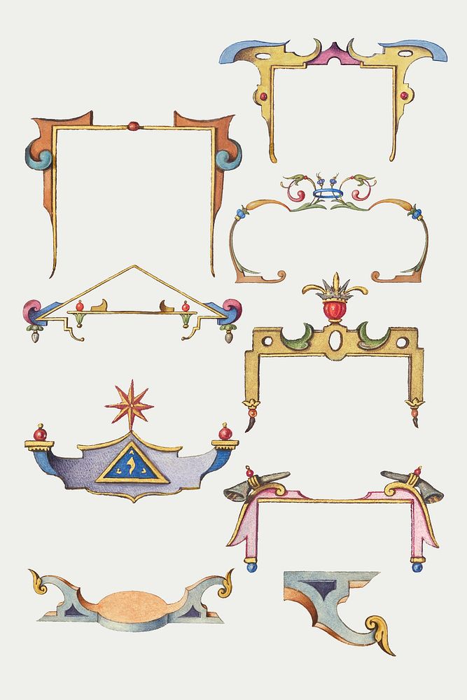 Vector Victorian frame border ornament, | Premium Vector - rawpixel