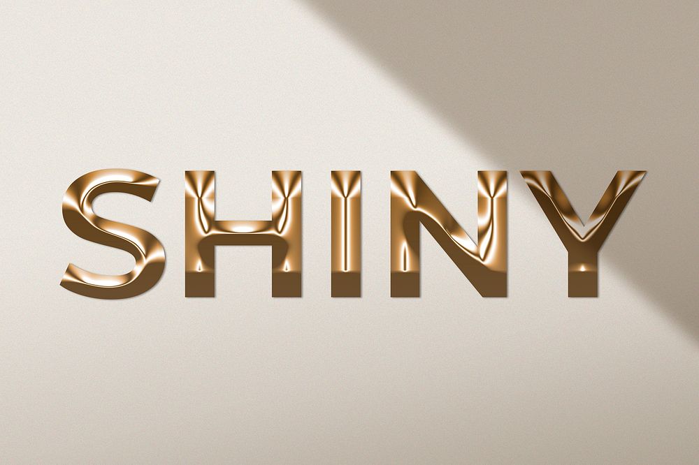 Shiny word in metallic gold | Free Photo - rawpixel