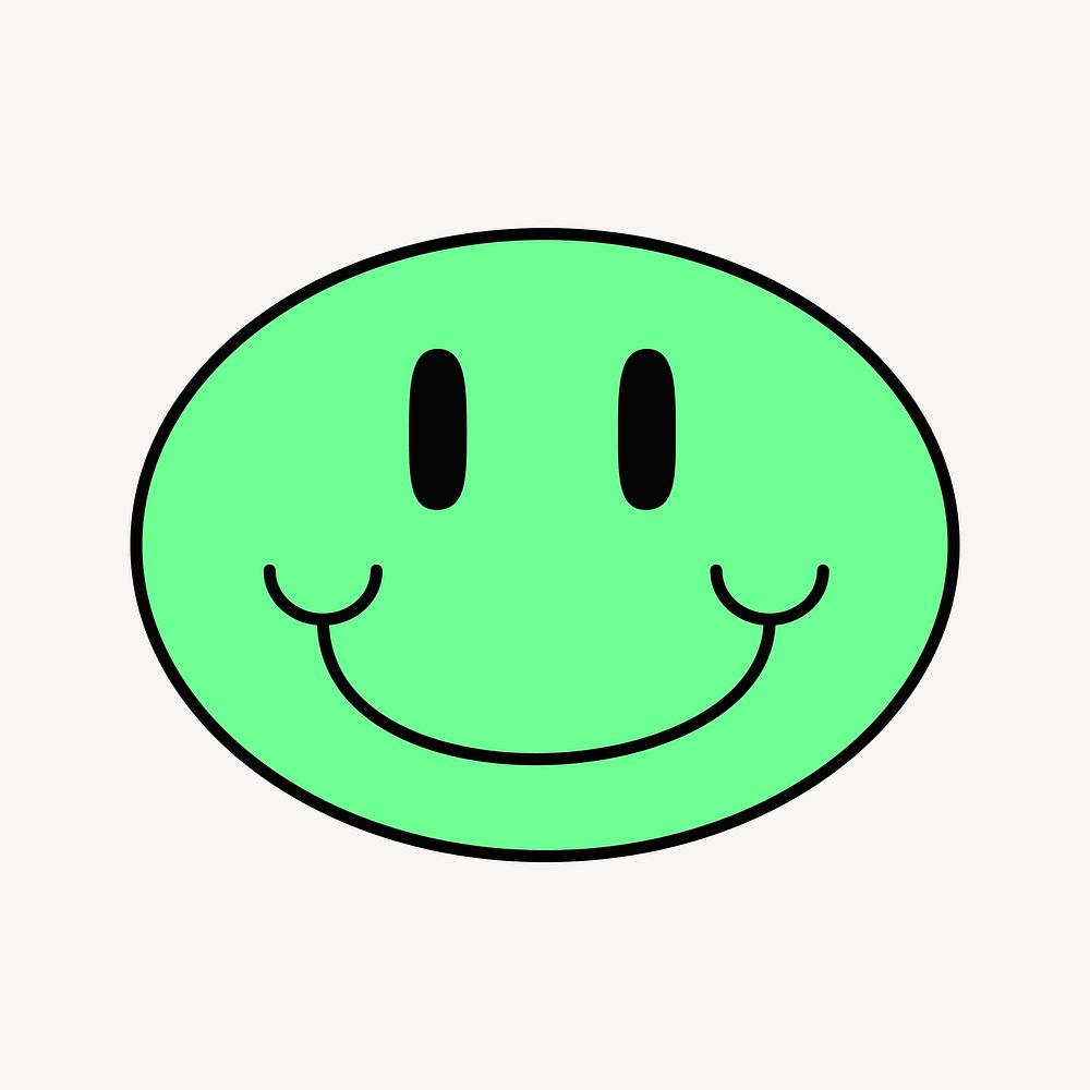 Chewing emoji clip art, green | Free Photo - rawpixel