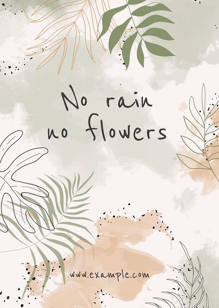 Motivational quote poster template, watercolor | Premium Vector ...