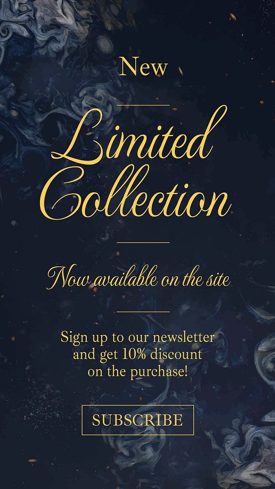 Limited collection instagram story template, | Premium Vector Template ...