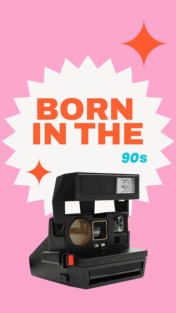 Retro aesthetic Instagram story template, | Premium Vector Template ...