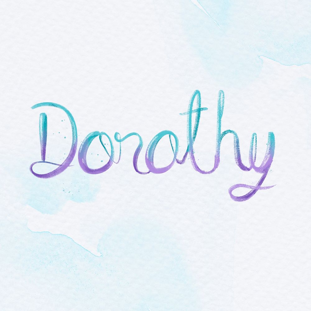 Dorothy female name calligraphy psd | Free PSD - rawpixel