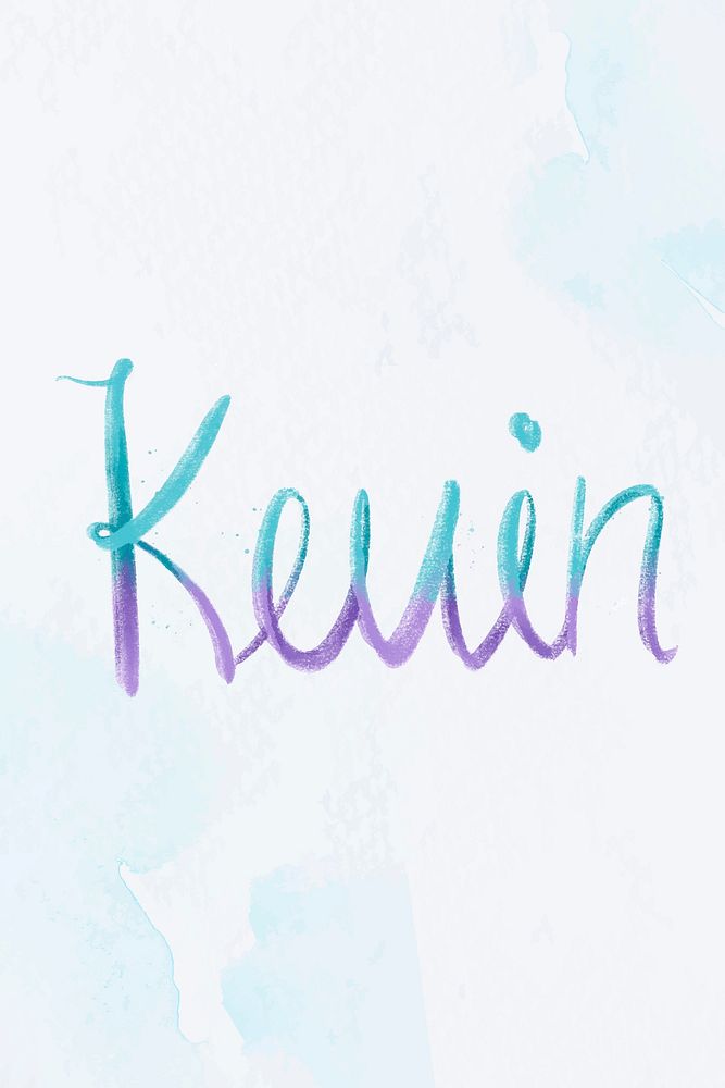 Cursive Kevin name vector script | Free Vector - rawpixel