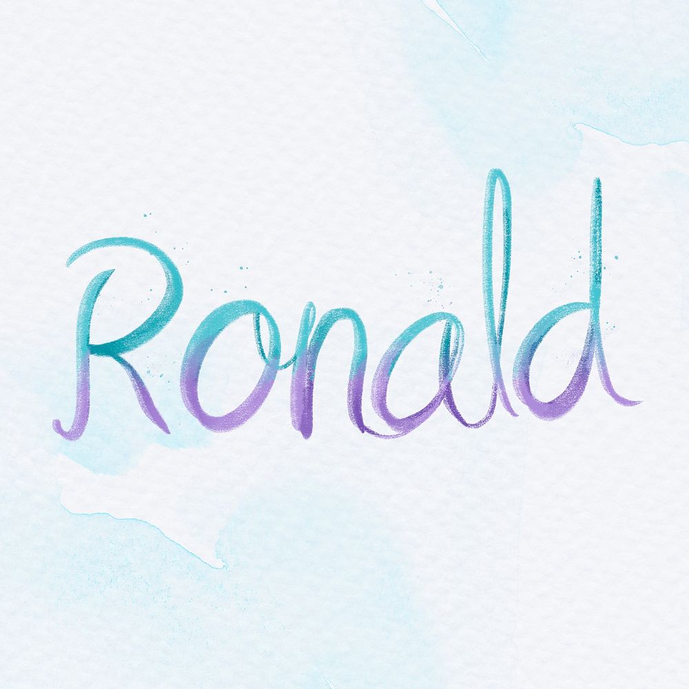 Ronald name hand lettering psd | Free PSD - rawpixel