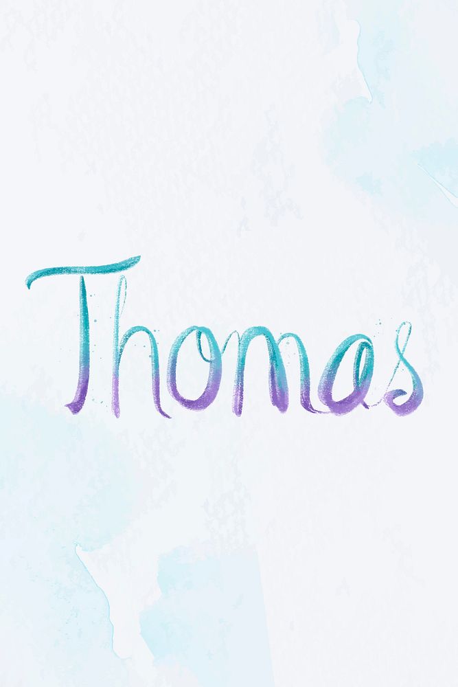 Thomas name vector hand lettering | Free Vector - rawpixel