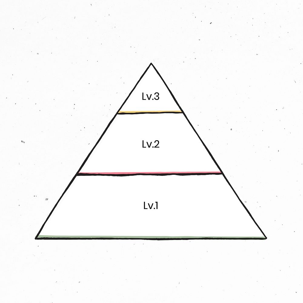 Colorful pyramid chart psd clipart | Premium PSD - rawpixel