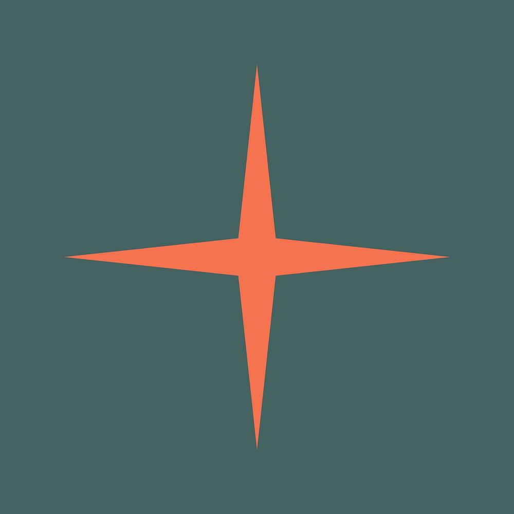 Orange sparkle star, aesthetic shape | Free Vector - rawpixel
